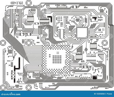 circuit board font vector alphabet 85232251