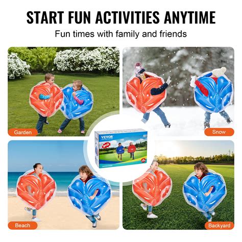 Vevor Inflatable Bumper Balls 2 Pack 2ft06m Body Sumo Zorb Balls For