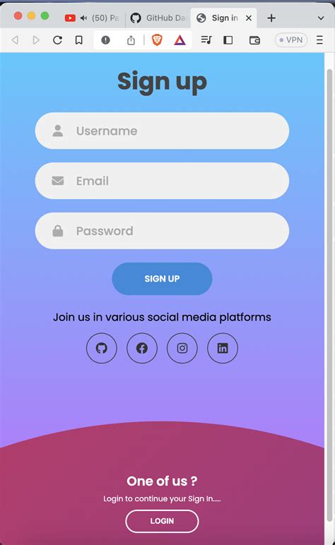 GitHub Ankit071105 Login Sign In Page Sign Up Page