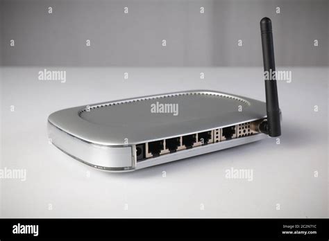 Router Wifi Ethernet Connection Network Port Wireless Closeup Concept Stock Photo Alamy