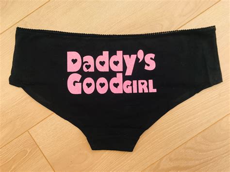 Daddy S Good Girl Knickers Sparkly Pink Panties Daddy Etsy