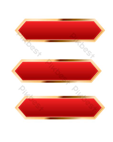 Red Text Box Frame With Luxury Golden Metal Border PNG Images PSD Free Download Pikbest