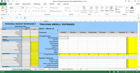 Excel Sheet To Keep Track Of Expenses