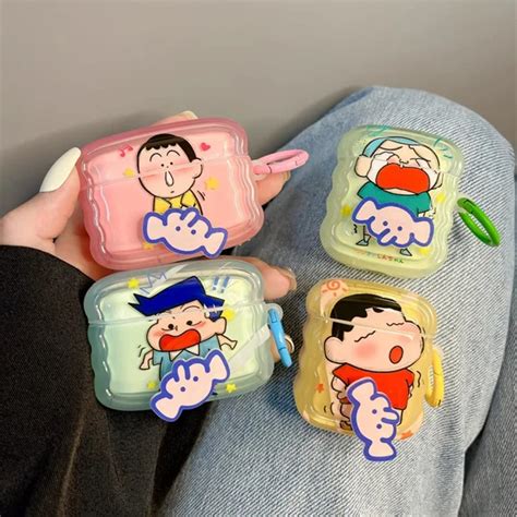 유투미월드 ♥당일 출고♥ 짱구 크리에이티브 에어팟 케이스 에어팟 프로 3 2 1 용 만화 애니메이션 귀여운 블루투스 무선