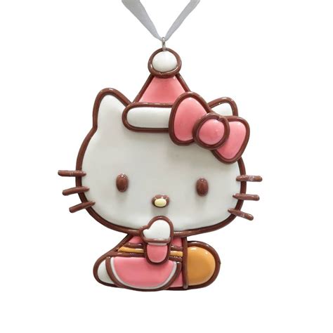 Adorno De Navidad Hello Kitty Sentada De Arcilla De 12cm Walmart