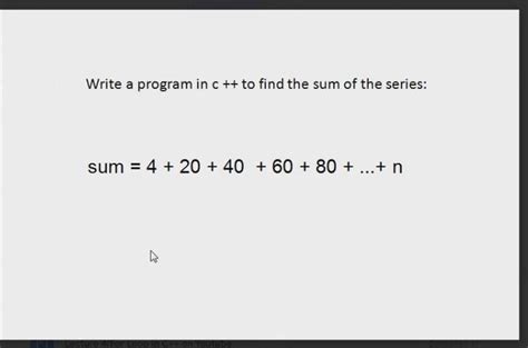 Solved Write A Program In C To Find The Sum Of The Series Chegg