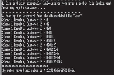 output of the hex obtained from executable file download scientific diagram