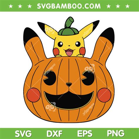Pikachu Pumpkin Halloween Svg Png