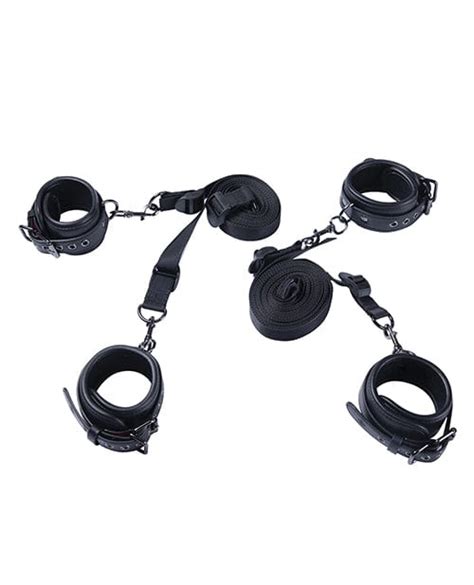 Luxury Bondage Bed Restraint Kit Black Irresistible Bondage Play