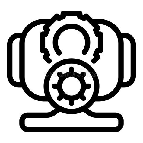 Web Camera Showing Setting Gear Configuration Icon Stock Illustration Illustration Of Device