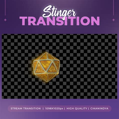 Animated Stinger Transition Golden Dice Epic Roll In Overlay For Dnd Rpg And Gaming Streams