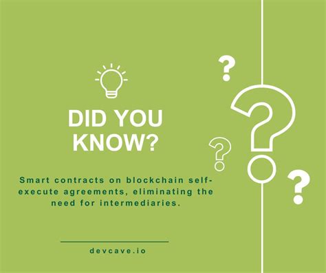 Blockchain Smartcontracts Innovation Didyouknow Devcave Devcave