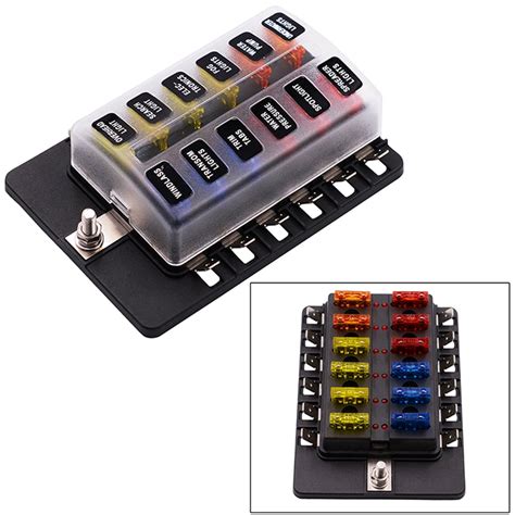 Heatshaking 1set Rv Fuse Panel Standalone Harness Fuse Block For Rv Users Pbt 4 5x3 3in