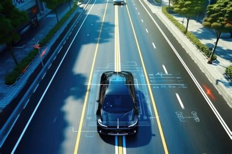Premium Ai Image Autonomous Selfdriving Car With Advanced Sensor Technology