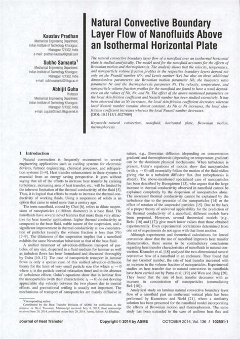 Pdf Natural Convection Of Nanofluid Over Heated Vertical Plate