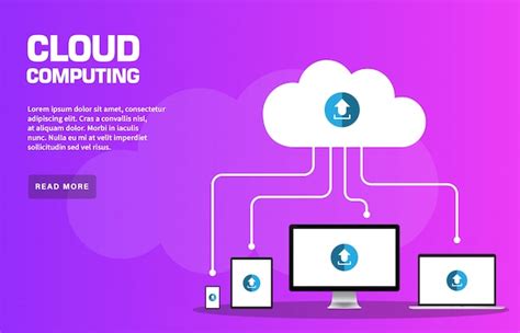 Premium Vector Cloud Computing Landing Page