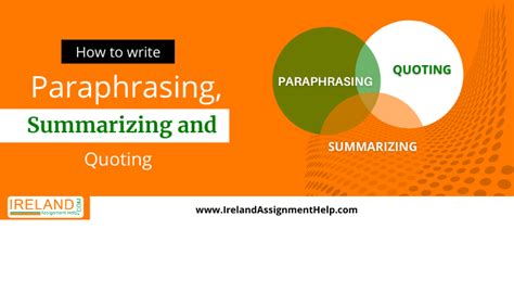 paraphrasing summarizing and quoting in academic paper