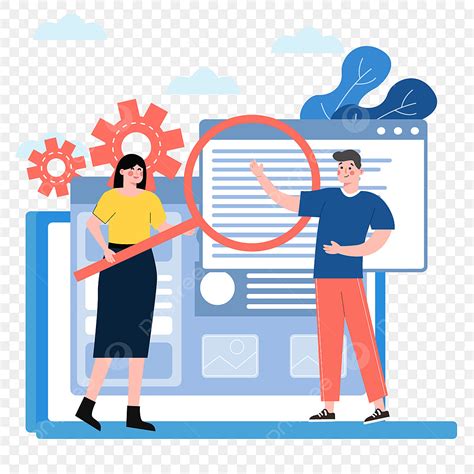 만화 프로그래머 비즈니스 캐릭터 그림 돋보기 일러스트 돋보기 비지니스 맨 화이트 칼라 Png 일러스트 및 벡터 에 대한 무료 다운로드 Pngtree