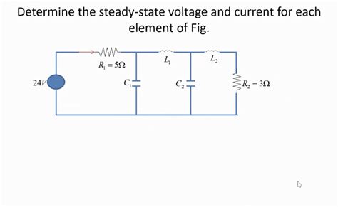 Solved Determine The Steady State Voltage And Current For Chegg Com