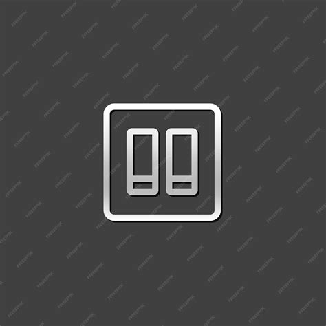 Premium Vector Electric Switch Icon In Metallic Grey Color Styleelectronic Household