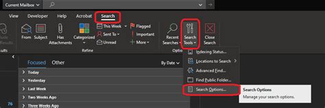 Remove Top Search Results From Outlook