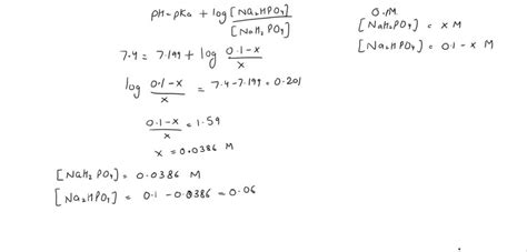 Solved Prepare 100 Ml Of Phosphate Buffer Ph 7 4 By Combining The