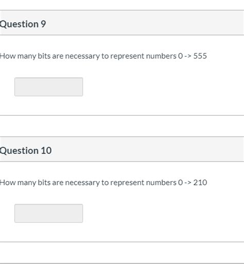 Solved Question How Many Bits Are Necessary To Represent Chegg Com
