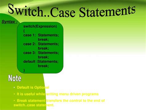 Control And Looping Statements In C Powerpoint Slides Learnpick India