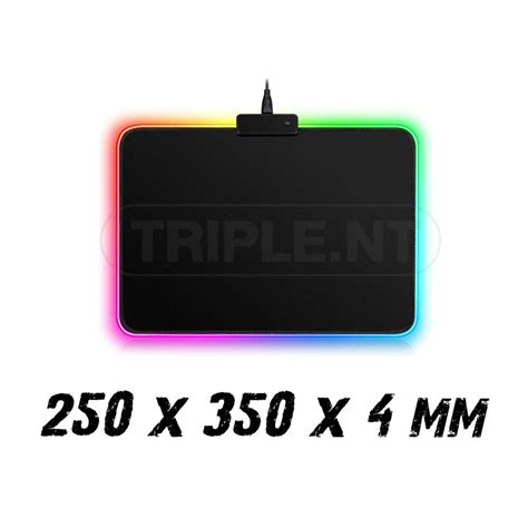 ⚡ไฟ 14 โหมด⚡แผ่นรองเมาส์มีไฟ Rgb Mouse Pad Gaming ไฟ 7 สี ปรับโหมดไฟได้ แผ่นรองเมาส์เกมมิ่ง หนา