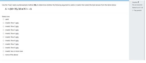 Solved Question 2 Use The Long Seek Counterexample Method