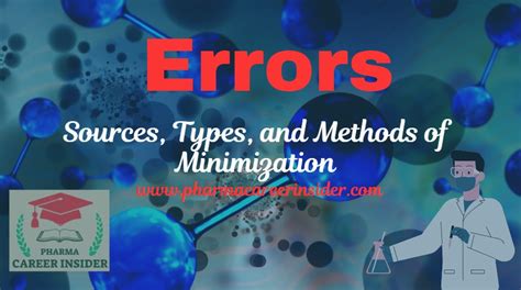 Errors Sources Types And Methods Of Minimization
