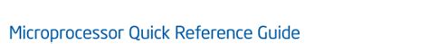 Intel® Microprocessor Quick Reference Guide Year