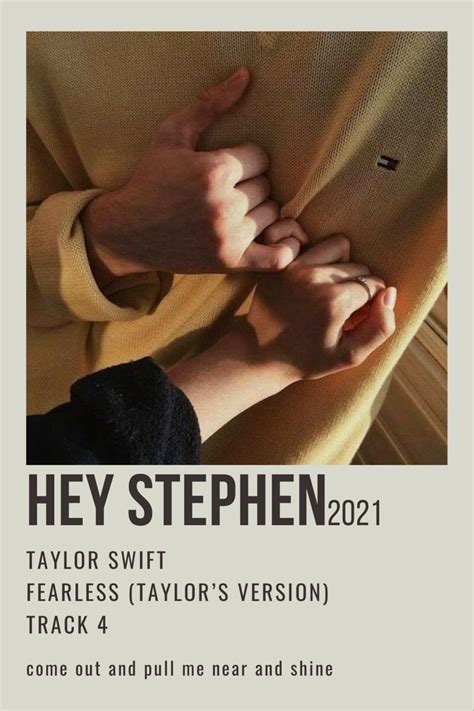 Taylor Swift Hey Stephen Fearless Polaroid Poster Taylor Swift