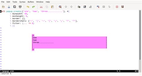 Popup Window Border Is Not Always Drawn Correctly In Gvim When Compiled