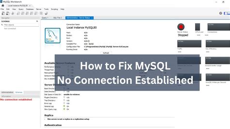 MySQL No Connection Established In Workbench Error How To Fix No Connection Established MySQL