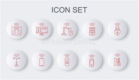 Set Line Smart Thermometer Street Light Robotic Robot Arm Hand Factory Wireless Smartphone