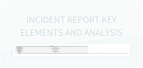 Free Incident Reporting System Templates For Google Sheets And Microsoft Excel Slidesdocs