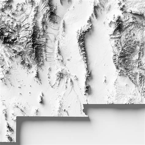 New Mexico Elevation Map Art Modern Minimalist Wall Decor Etsy