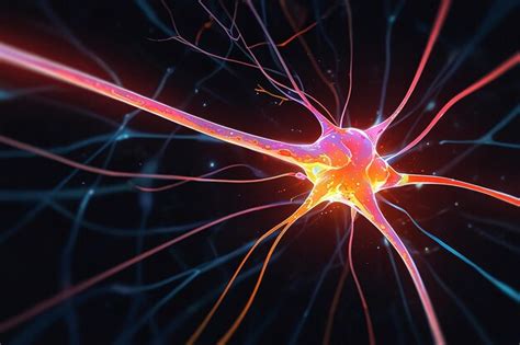 Digital Illustration Of Active Neuron Firing Within A Neural Network