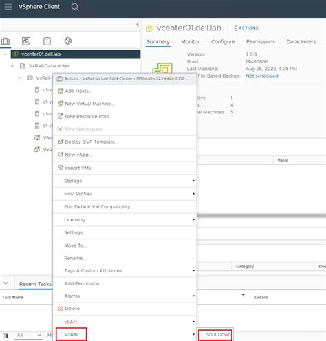 Shut Down The Existing Vxrail Cluster Dell Smartfabric Vxrail Brownfield Deployment