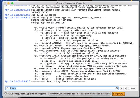 Xcode Corona Sdk App Not Appearing On Ios Device Stack Overflow