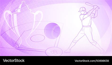 Baseball Themed Background Royalty Free Vector Image