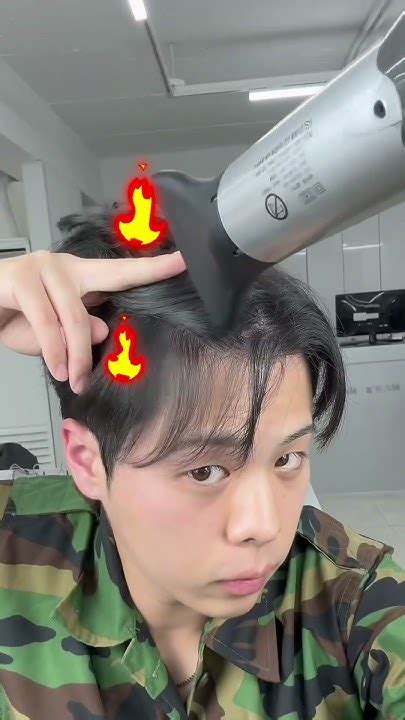간단하게 컬 넣어보세요 🔥 동작구미용실 남자머리 셀프드라이 셀프스타일링 다운펌 아이언맨즈헤어 Hair Youtube