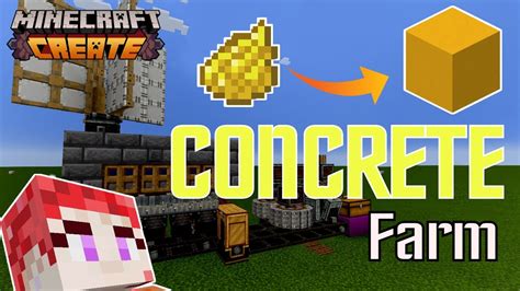 Easy Peasy Concrete Farm Turn Dye Into Concrete A Semi Automatic Minecraft Create Mod Tutorial