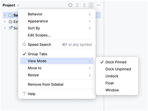 工具窗口视图模式 Intellij Idea 文档