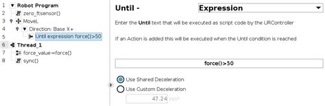Can Force Be Used In Palletizing Operation Technical Questions