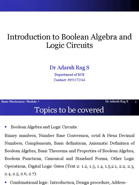 Module 3 Final Pdf Boolean Algebra Teaching Mathematics