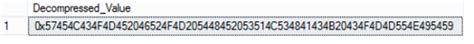 Compression And Decompression Functions In Sql Server 2016