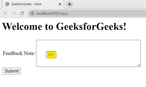 Spring Mvc Textarea Geeksforgeeks