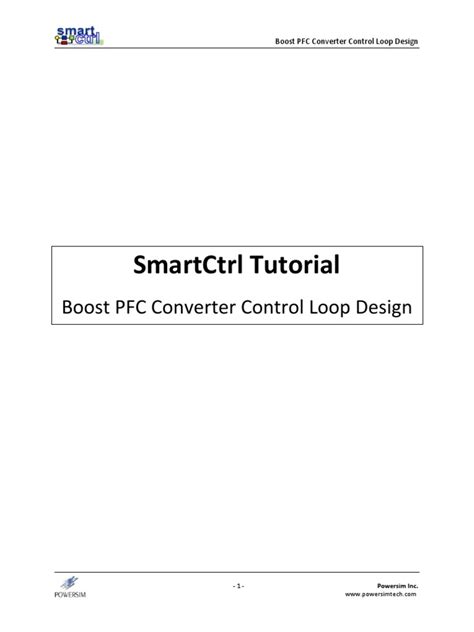 Tutorial Boost Pfc Converter Control Loop Design Pdf Control
